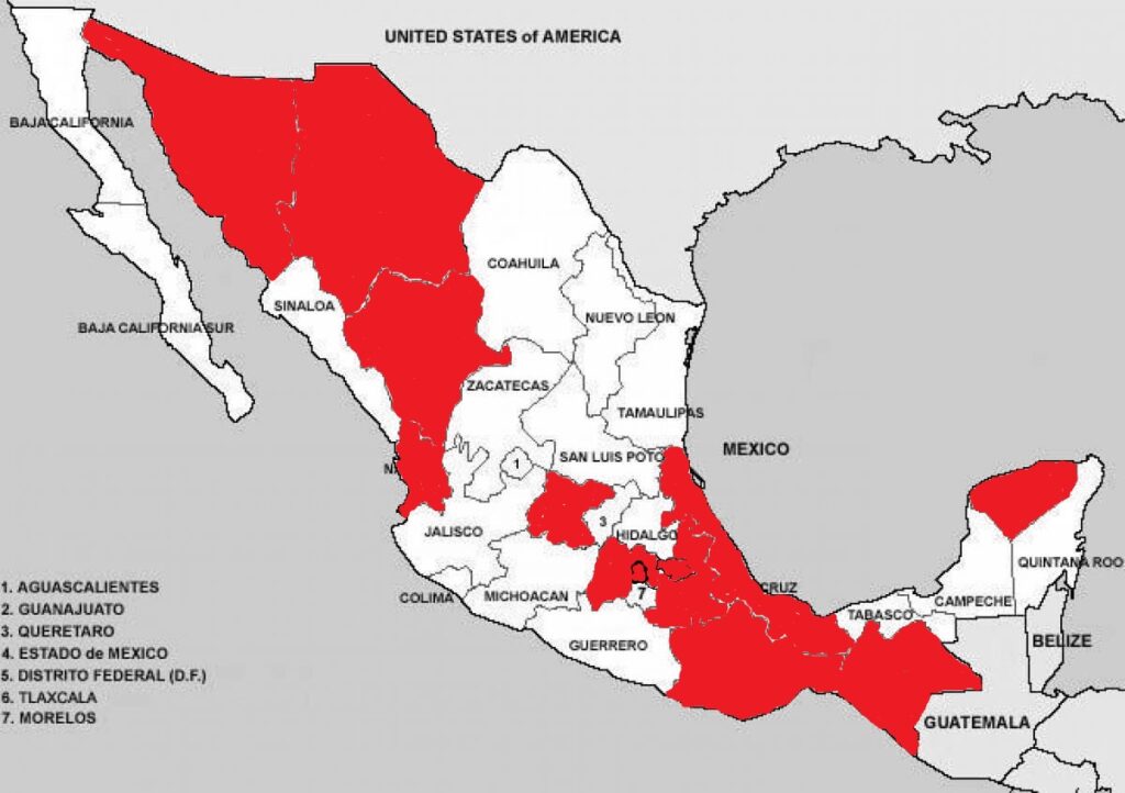 mexico map - Greater Ancestors